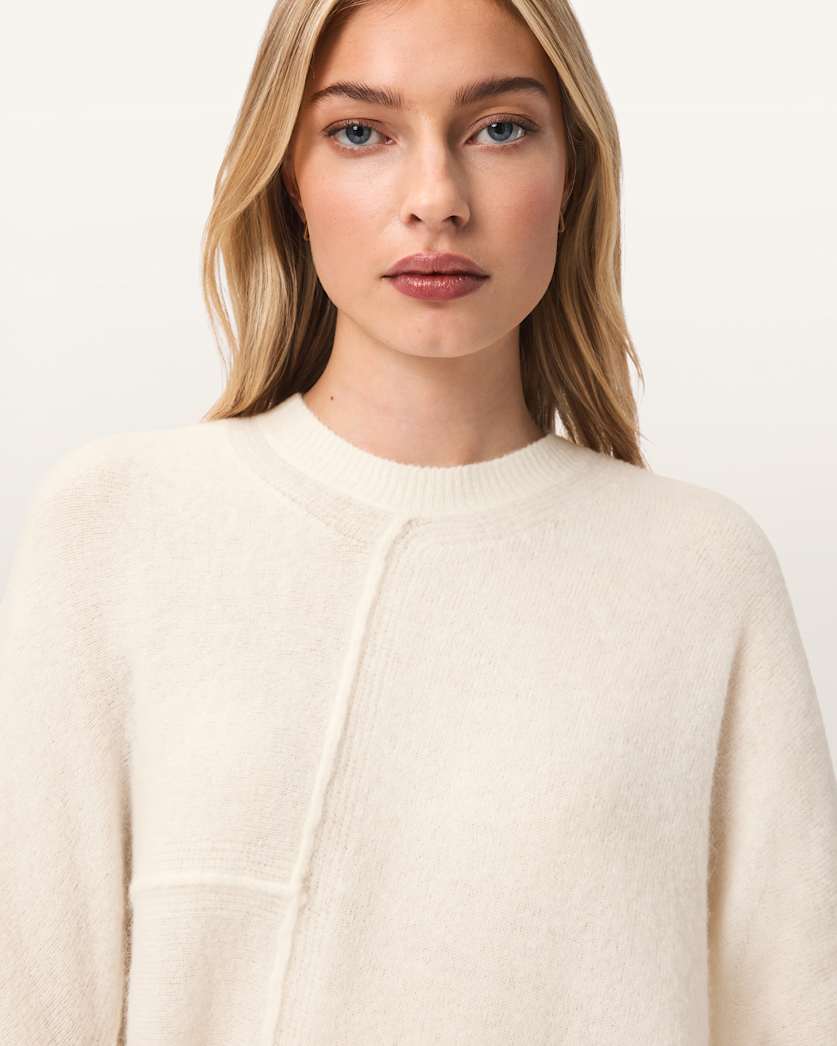 Lock Crew Neck Jumper Chalk White | ALLSAINTS FR